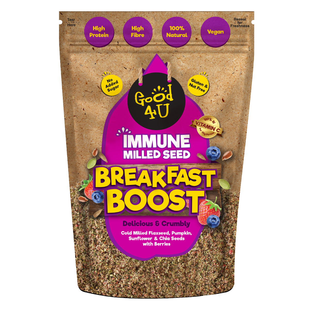 Milled Super Seed With Berries | Good4U Breakfast Boost – Good4U Online